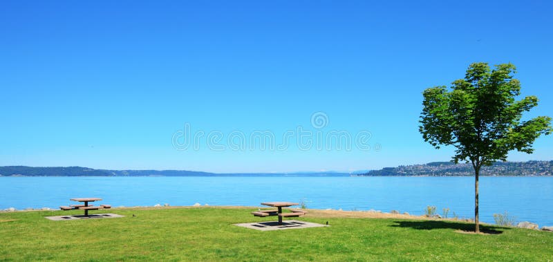 Tacoma, Pier Waterfront. Ruston Way. Stock Image - Image of pier ...