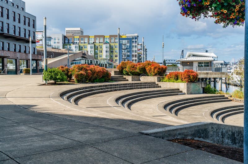 Tacoma Waterfront Steps stock image. Image of city, urban - 335631733