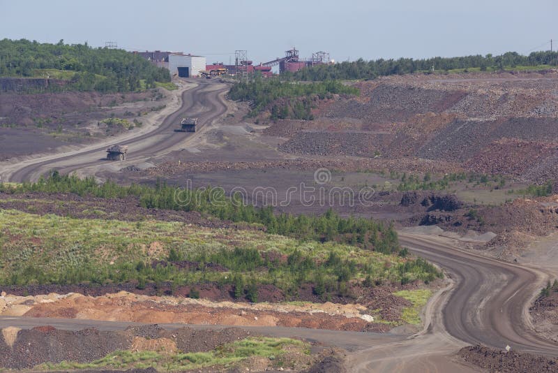 Taconite Open Pit Mine - a Scenic View Stock Image - Image of travel ...