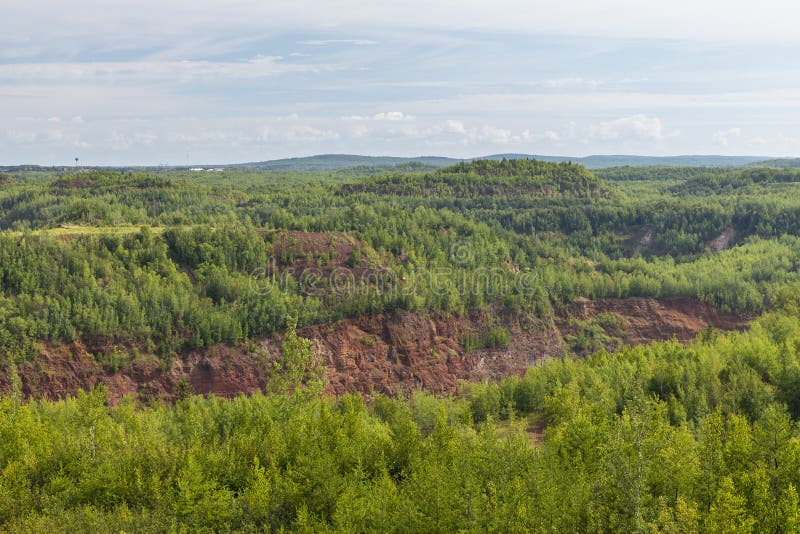 Taconite Open Pit Mine - a Scenic View Stock Photo - Image of mahoning ...