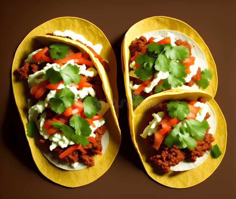 Tacos, Generative AI Illustration Stock Illustration - Illustration of ...