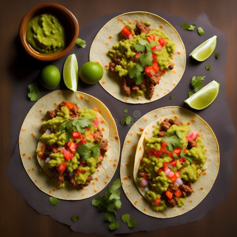 Tacos, Generative AI Illustration Stock Illustration - Illustration of ...