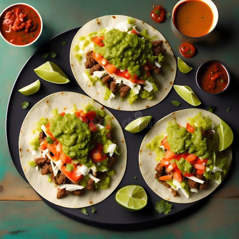 Tacos, Generative AI Illustration Stock Illustration - Illustration of ...
