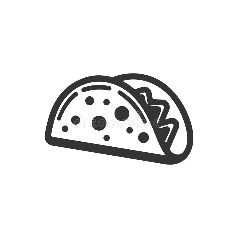 Tacos Icon stock vector. Illustration of shell, spicy - 296705891