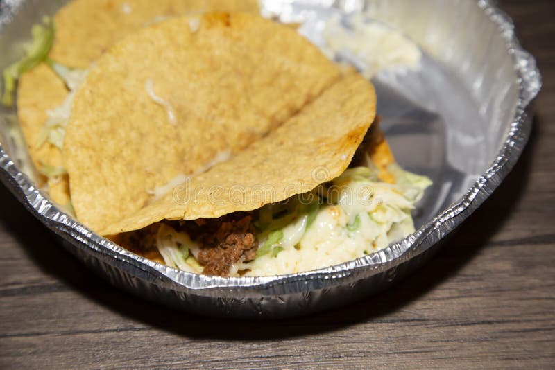 Tacos in a Carryout Container Stock Photo - Image of dinner, ethnic ...