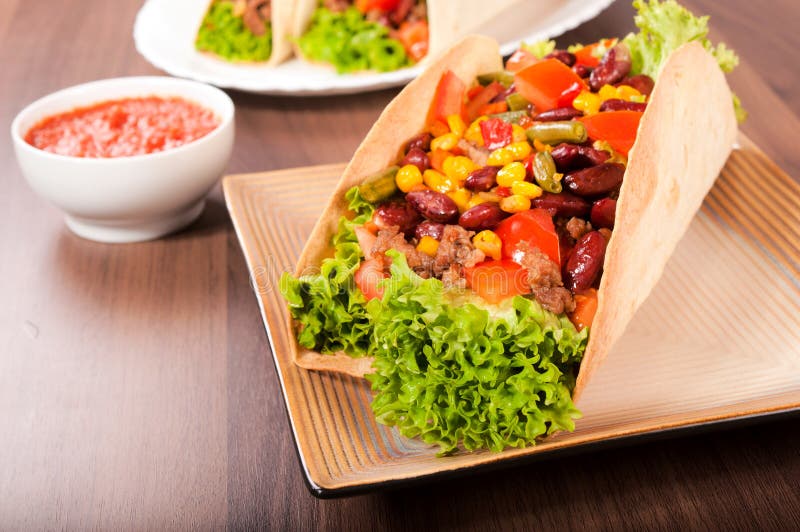 Tacos time stock photo. Image of spicy, american, chili - 29558004