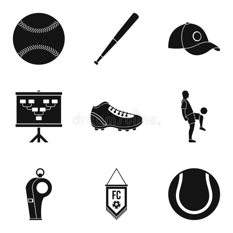 Tactic Icons Set, Simple Style Stock Vector - Illustration of activity ...