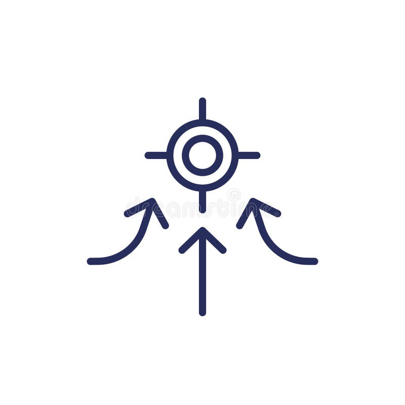 Tactic line icon on white stock vector. Illustration of congregate ...
