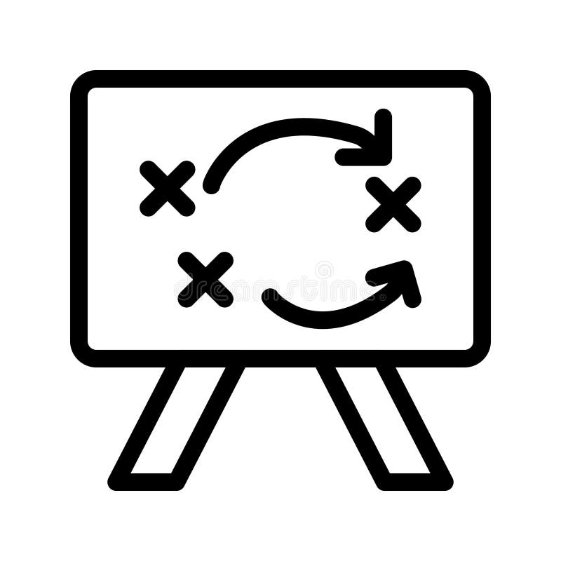 Tactic line vector icon stock vector. Illustration of elements - 138133158