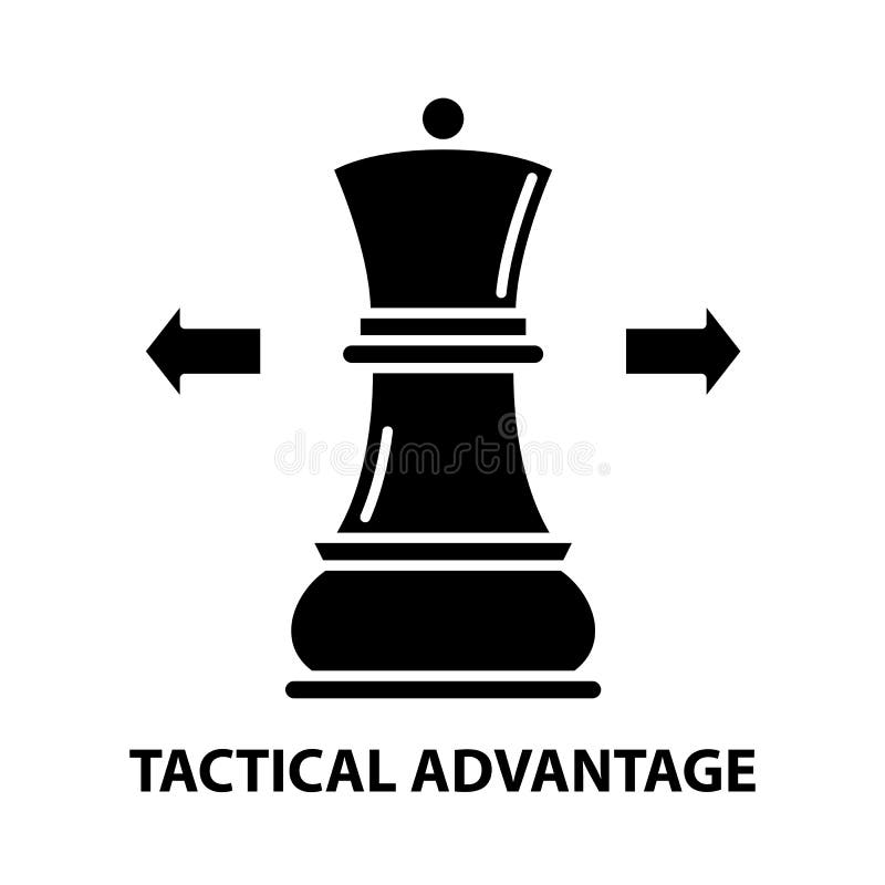Tactical Advantage Icon, Black Vector Sign with Editable Strokes ...