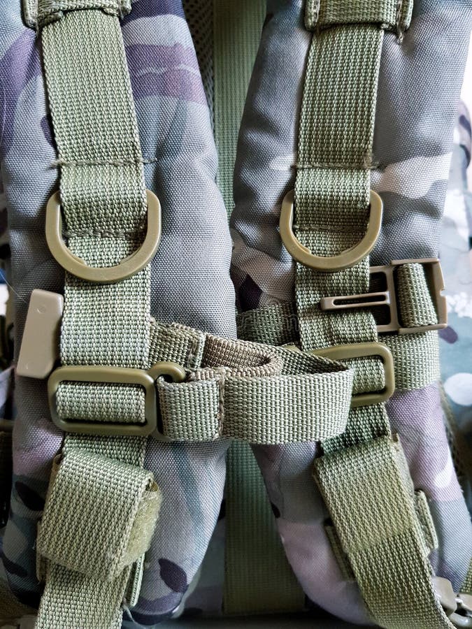 Tactical Backpack Shoulder Straps in Camouflage Stock Image - Image of ...