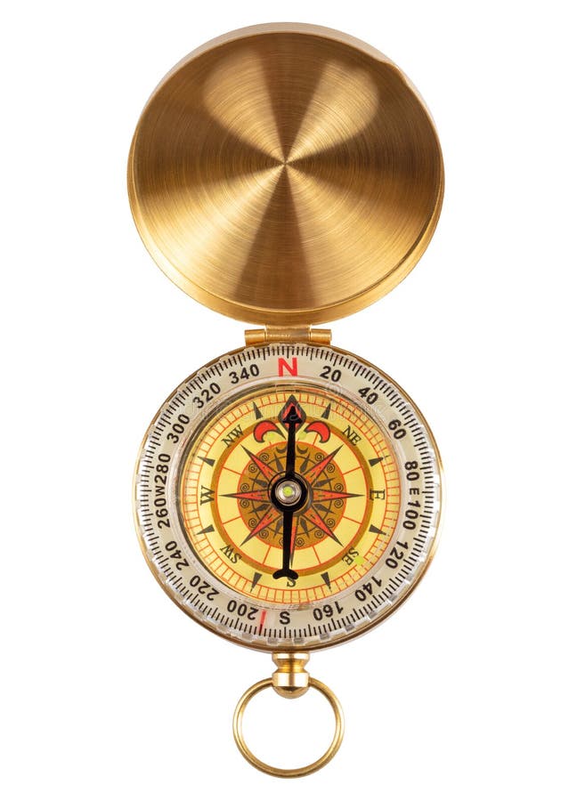 Tactical Compass in a Copper Waterproof Case. the Arrow Points North ...