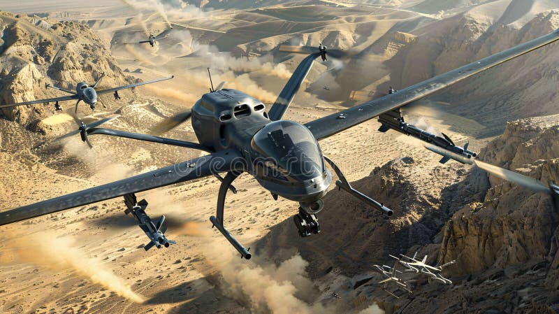Tactical Drones for Reconnaissance Stock Illustration - Illustration of ...