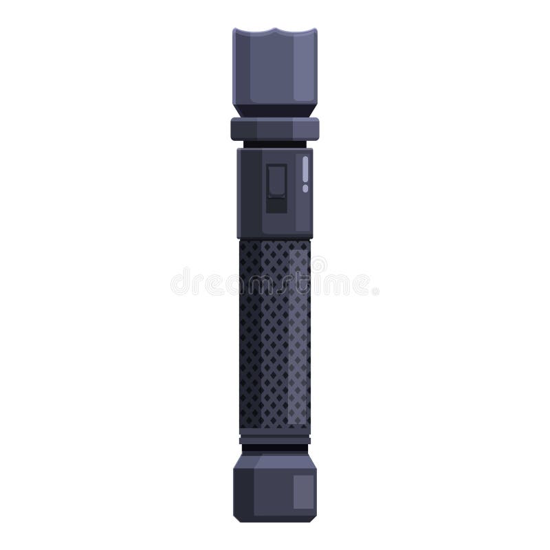 Tactical Flashlight Emitting Light in the Dark Stock Vector ...
