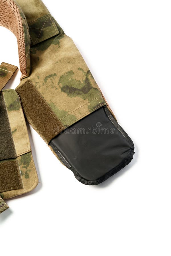 Tactical Neck Protection Module Isolated on White Background Stock ...