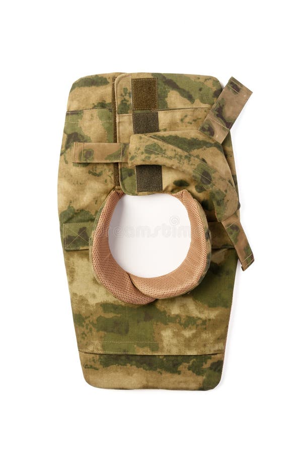 Tactical Neck Protection Module Isolated on White Background Stock ...