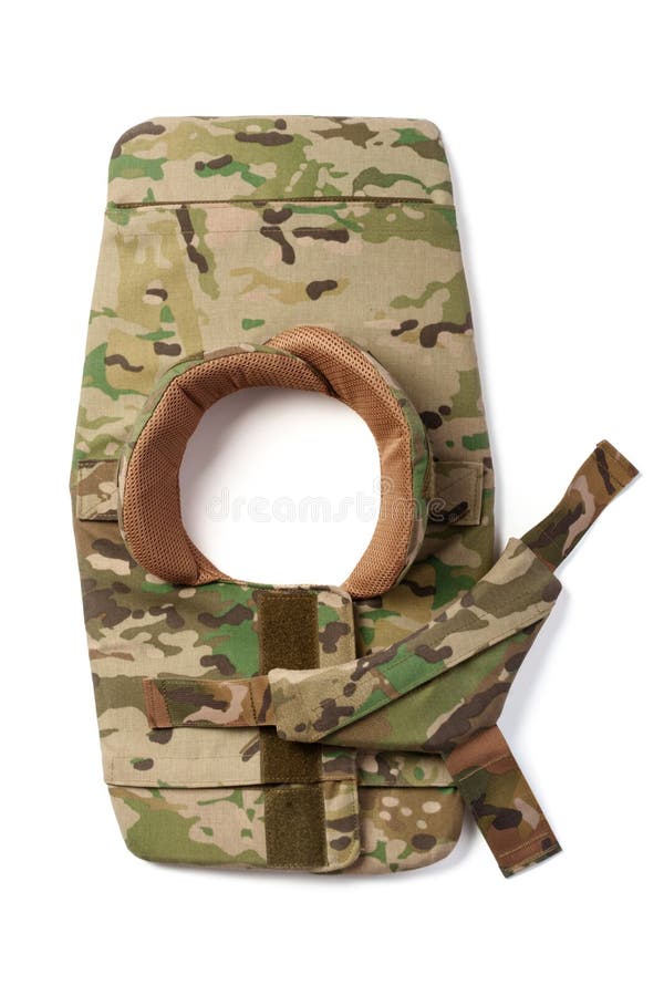 Tactical Neck Protection Module Isolated on White Background Stock ...