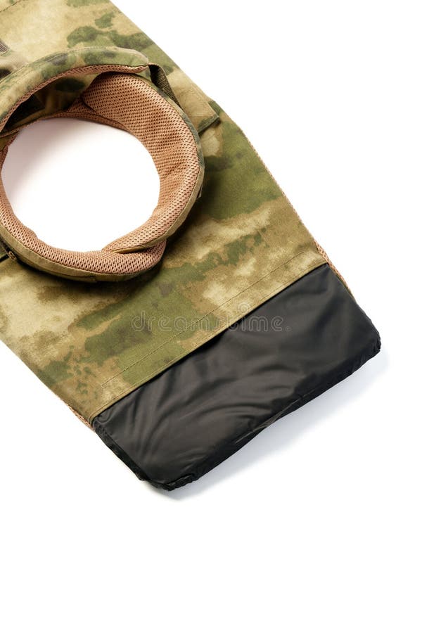 Tactical Neck Protection Module Isolated on White Background Stock ...