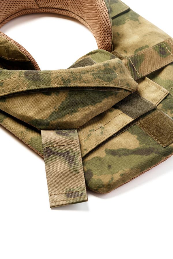 Tactical Neck Protection Module Isolated on White Background Stock ...