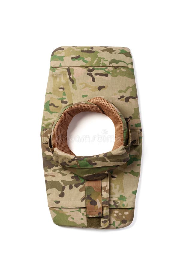 Tactical Neck Protection Module Isolated on White Background Stock ...