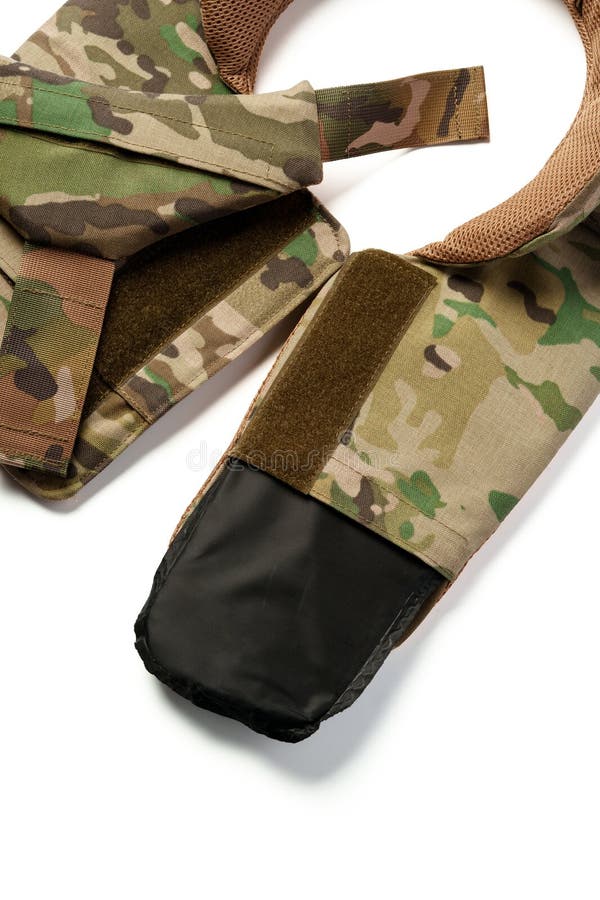 Tactical Neck Protection Module Isolated on White Background Stock ...