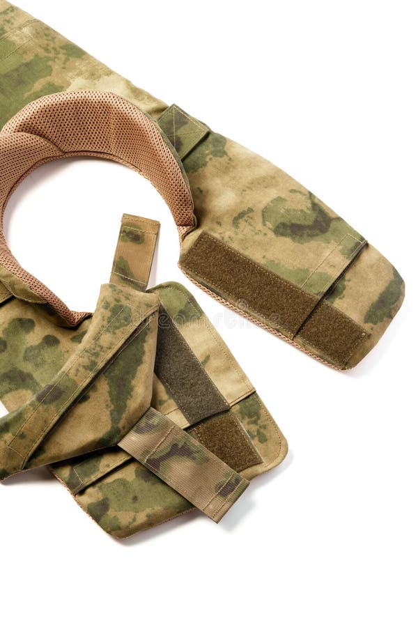 Tactical Neck Protection Module Isolated on White Background Stock ...