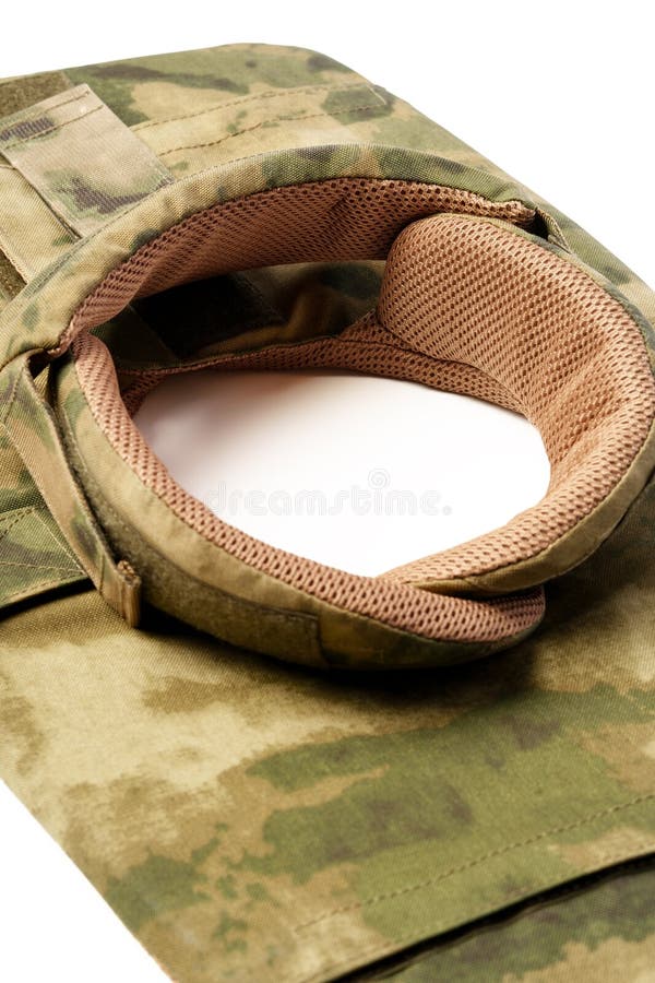 Tactical Neck Protection Module Isolated on White Background Stock ...