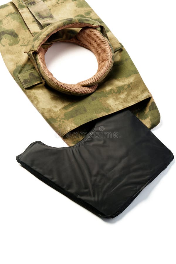 Tactical Neck Protection Module Isolated on White Background Stock ...