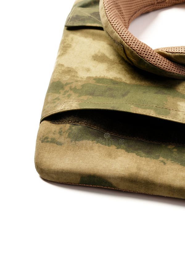 Tactical Neck Protection Module Isolated on White Background Stock ...