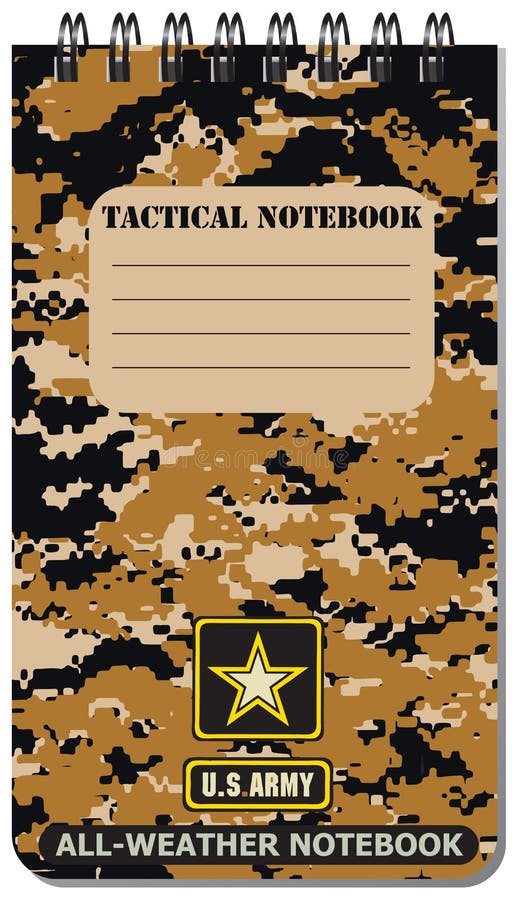 Tactical Notebook for the Army Stock Vector - Illustration of empty ...