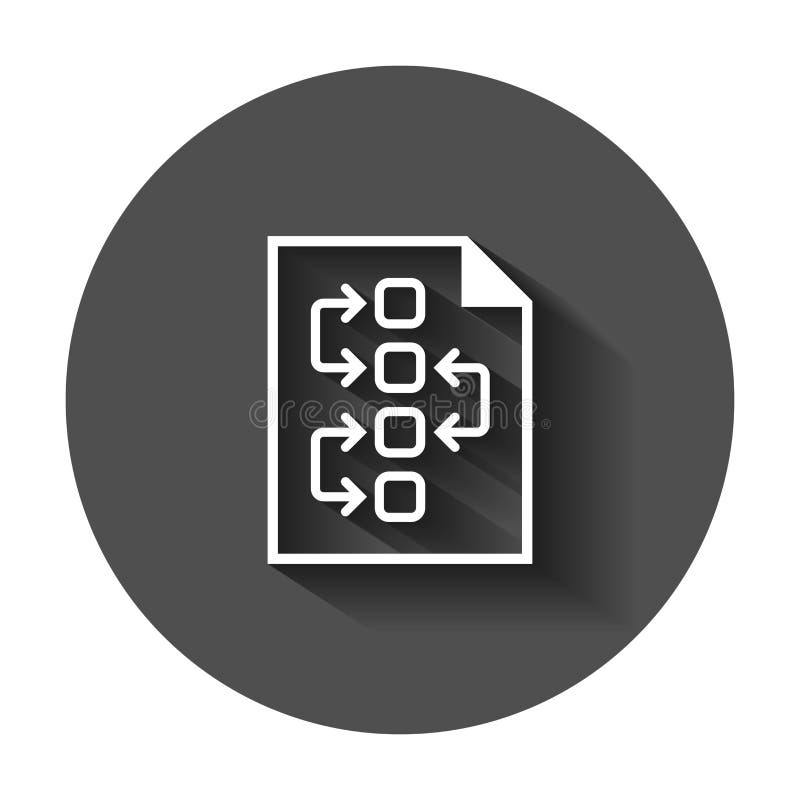 Tactical Plan Document Icon. Vector Illustration with Long Shadow ...