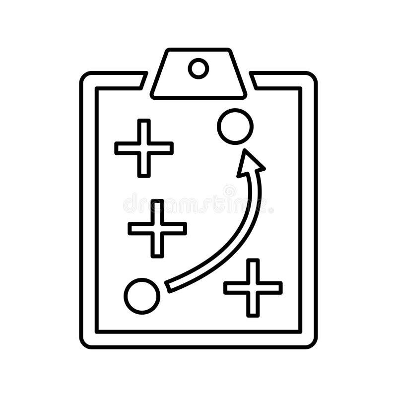 Tactical Plan Icon. Outline Vector Stock Illustration - Illustration of ...