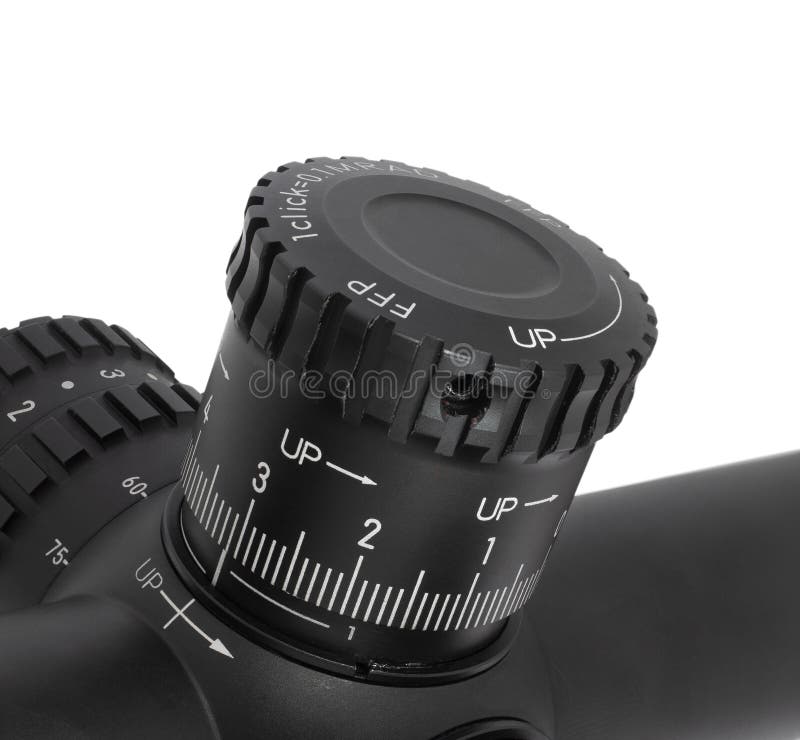 Tactical Rifle Scope Turret Stock Photo - Image of rifle, gray: 131898570