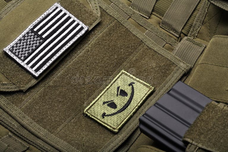 Tactical Vest with American Flag Stock Image - Image of tactical, flag ...