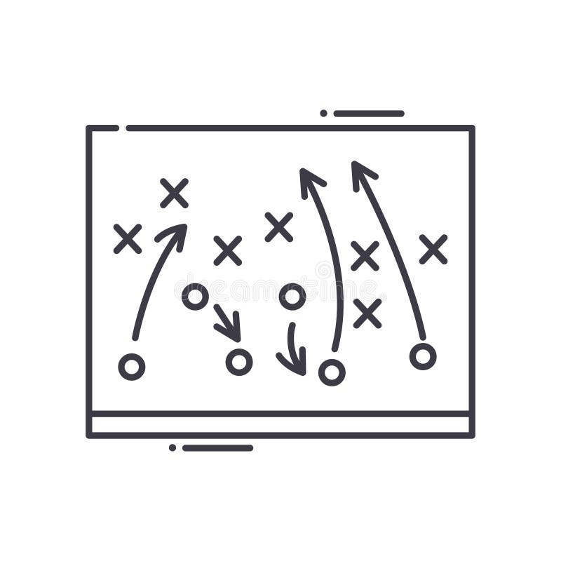 Tactics Symbol Icon, Black Vector Sign with Editable Strokes, Concept ...