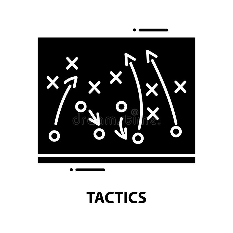 Tactics Icon, Black Vector Sign with Editable Strokes, Concept ...