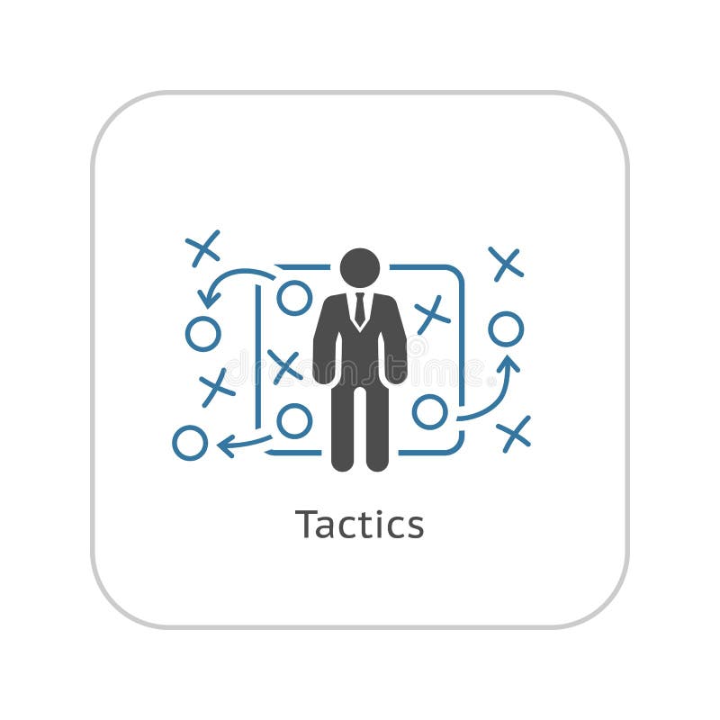 Tactics Icon. Flat Design stock illustration. Illustration of concept ...