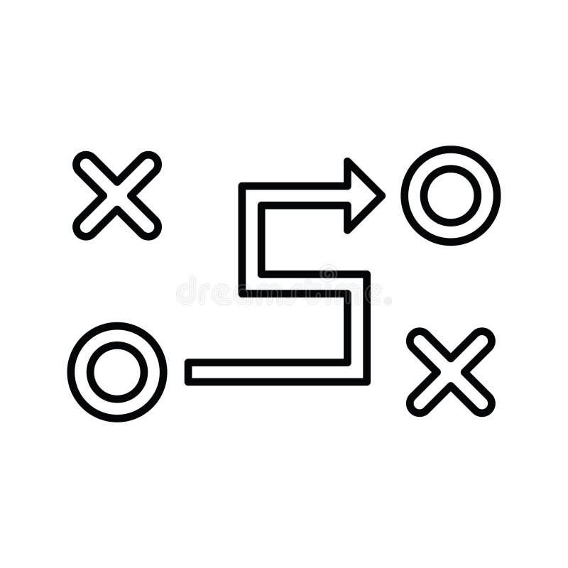 Tactics Icon. Line, Outline Design Stock Illustration - Illustration of ...