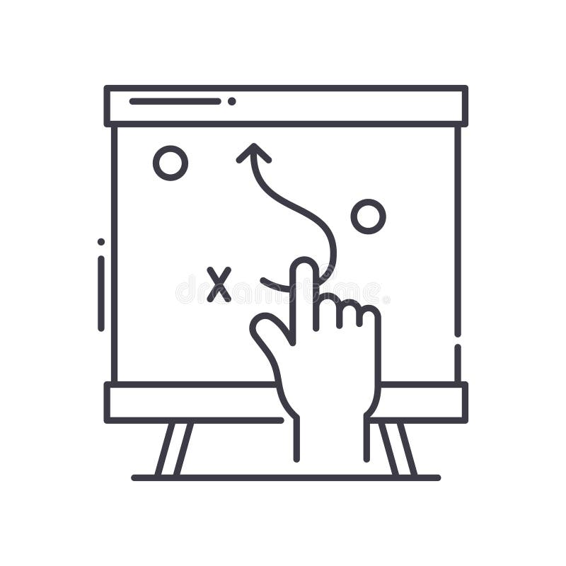 Tactics Symbol Icon, Black Vector Sign with Editable Strokes, Concept ...