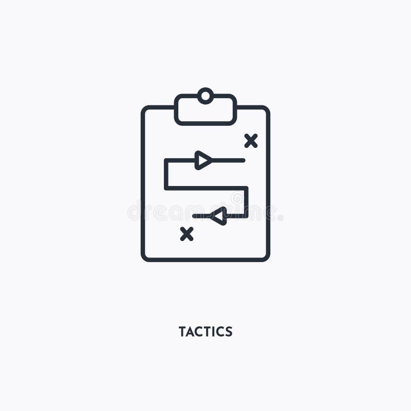 Chess Strategy And Tactics Linear Icon, Sign, Symbol, Vector On ...