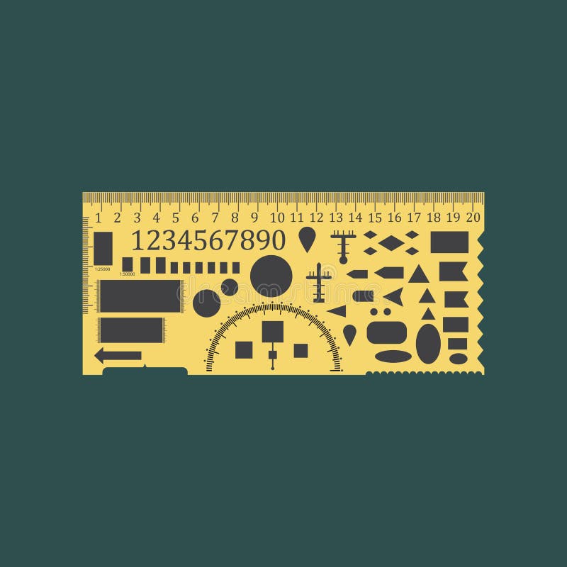 Tactics ruler illustration stock vector. Illustration of vector - 87427968
