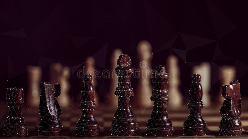 Tactics and Strategy, a Game of Chess. Chess Pieces on a Board with ...