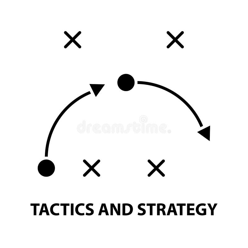 Tactics Symbol Icon, Black Vector Sign with Editable Strokes, Concept ...