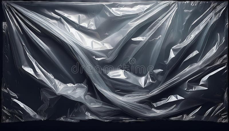 Tactile Abstraction Layers of Textured Plastic Wrap in a Striking ...