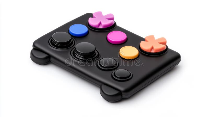 A Tactile Communication Board with Large Colorful Buttons on a White ...