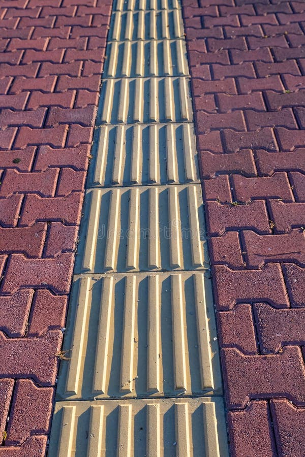 Tactile Pavement for the Disabled and Blind, Texture on Tiles for the ...
