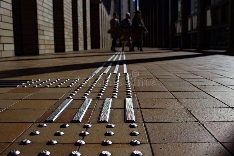 Tactile Paving, Osaka, Japan. Stock Photo - Image of visually, japan ...