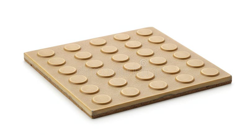 Tactile Paving Tile with Circular Studs, Tan Color, Ai Generated Stock ...