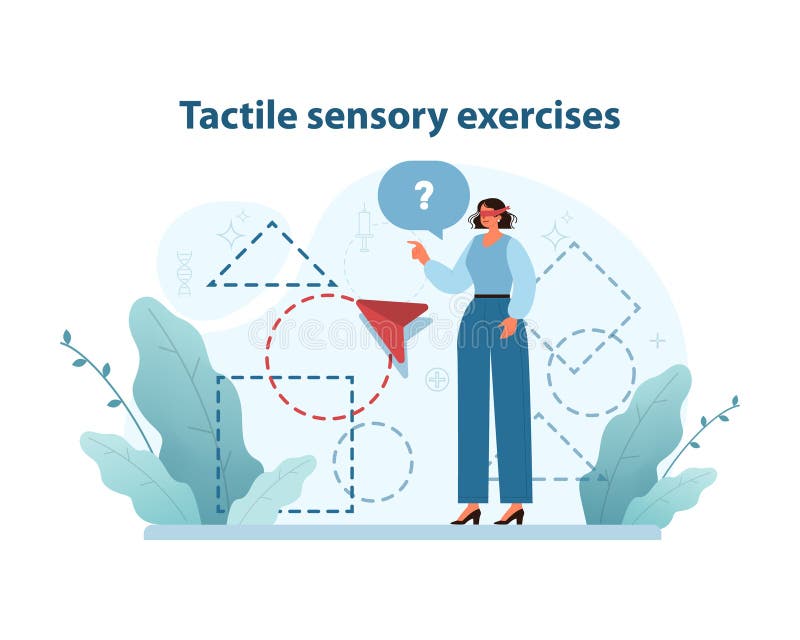 Tactile Sensory Exercises. Engaging Illustration of Sensory Development ...