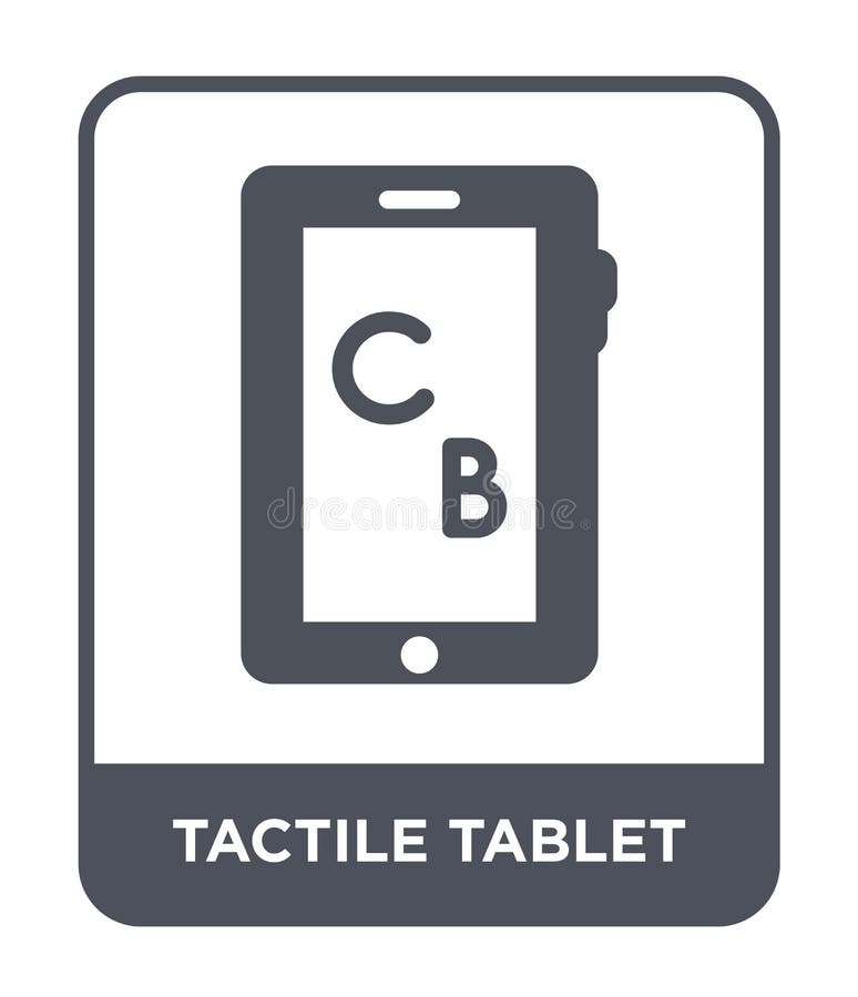 Tactile Tablet Icon in Trendy Design Style. Tactile Tablet Icon ...